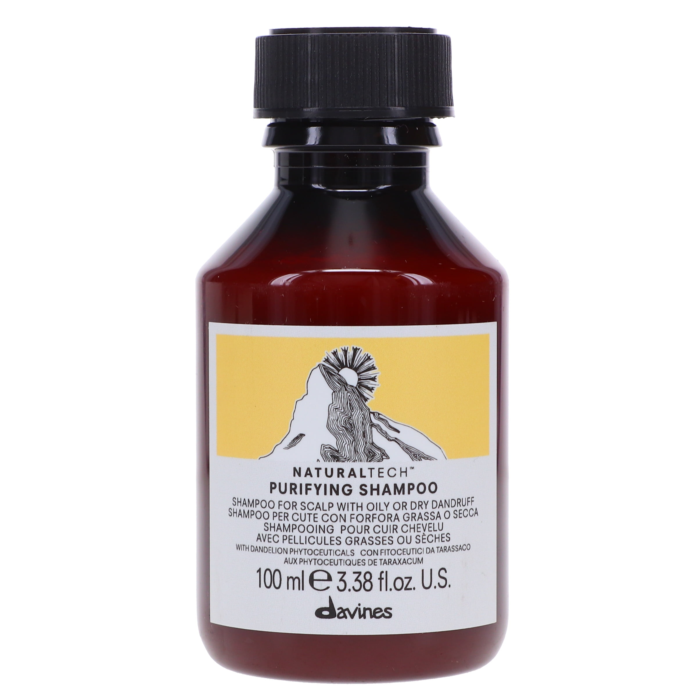 Davines NaturalTech Moisturizing and Smoothing Purifying Shampoo 3.38 oz for Healthy Hair Growth ...