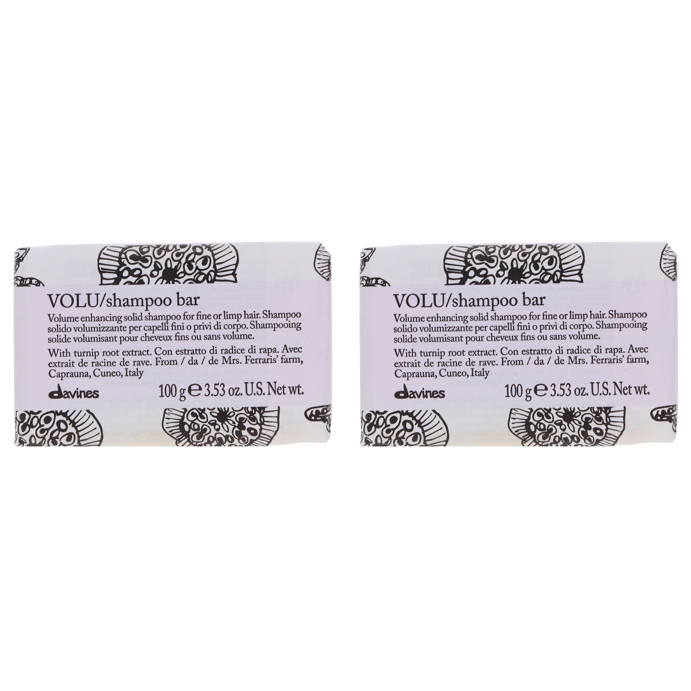 Davines VOLU Volumizing Shampoo Bar 3.53 oz 2 Pack - Walmart.com
