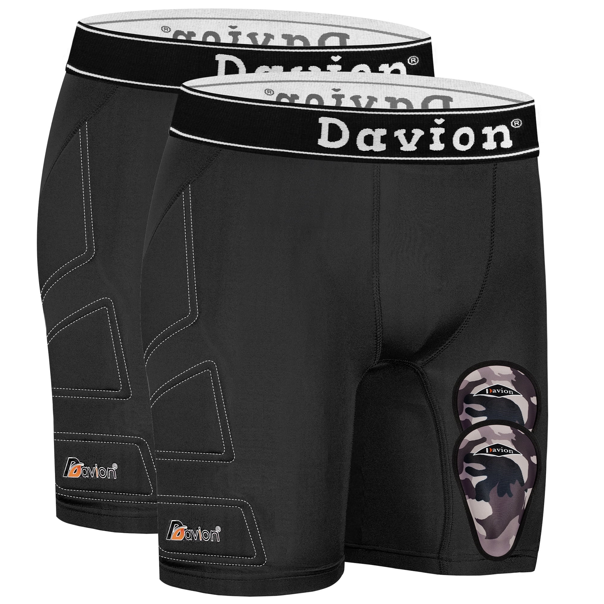 Davion 2 Packs Boys Baseball Sliding Padded Compression Shorts with 2 ...