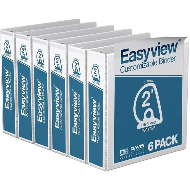 Davis Group Easyview Premium, Angle D Ring, Customizable, View Binder ...