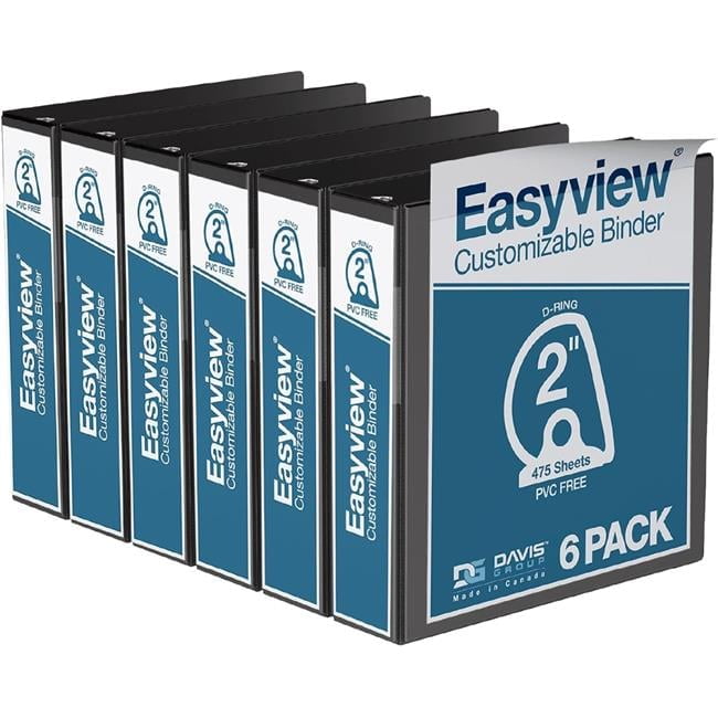 Davis Group Easyview Premium, Angle D Ring, Customizable, View Binder ...