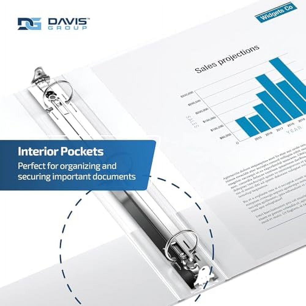 Davis Group Easyview Junior Binder, Premium Small Clear-View 3-Ring ...