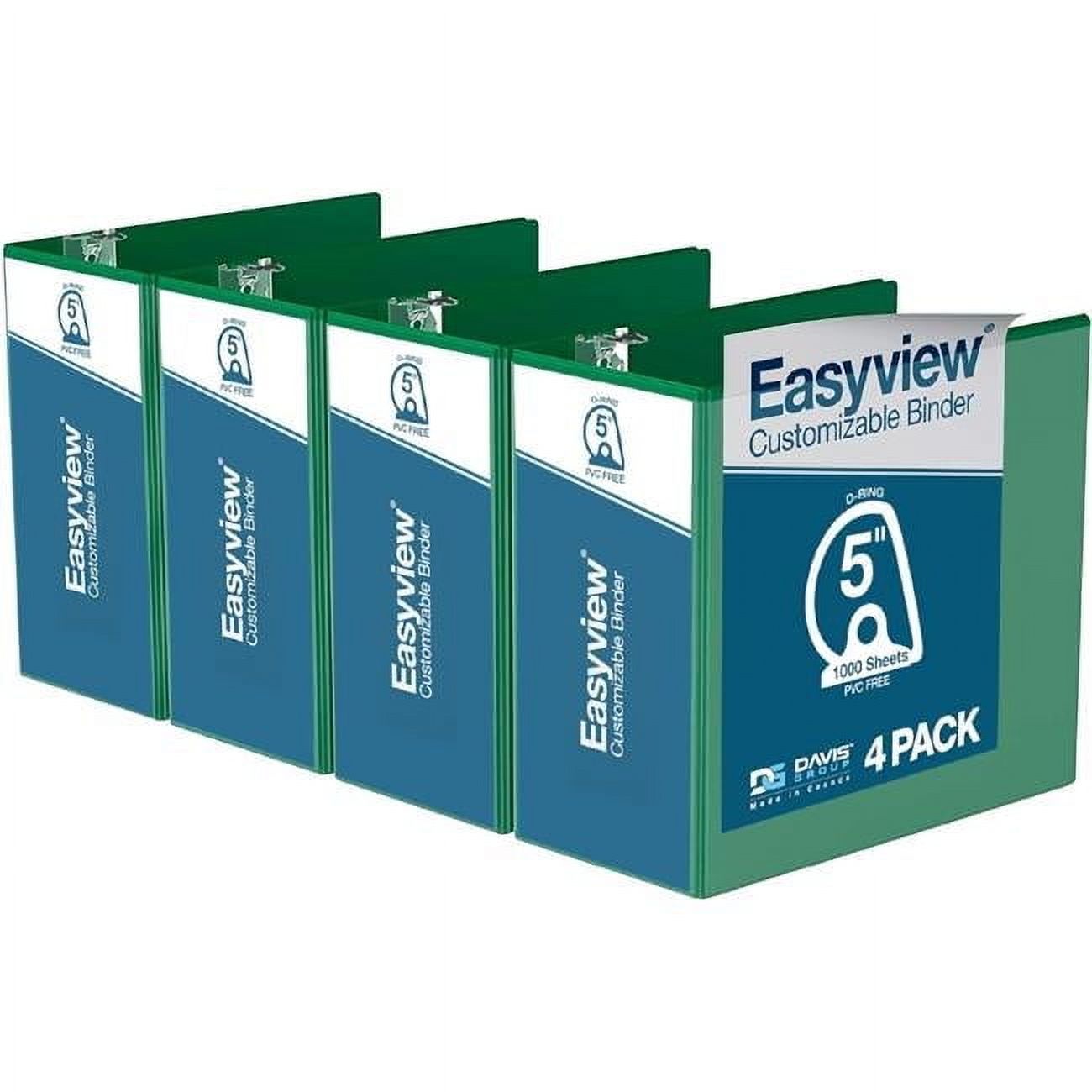 Davis Group Easyview Premium, Angle D Ring, Customizable, View Binder ...