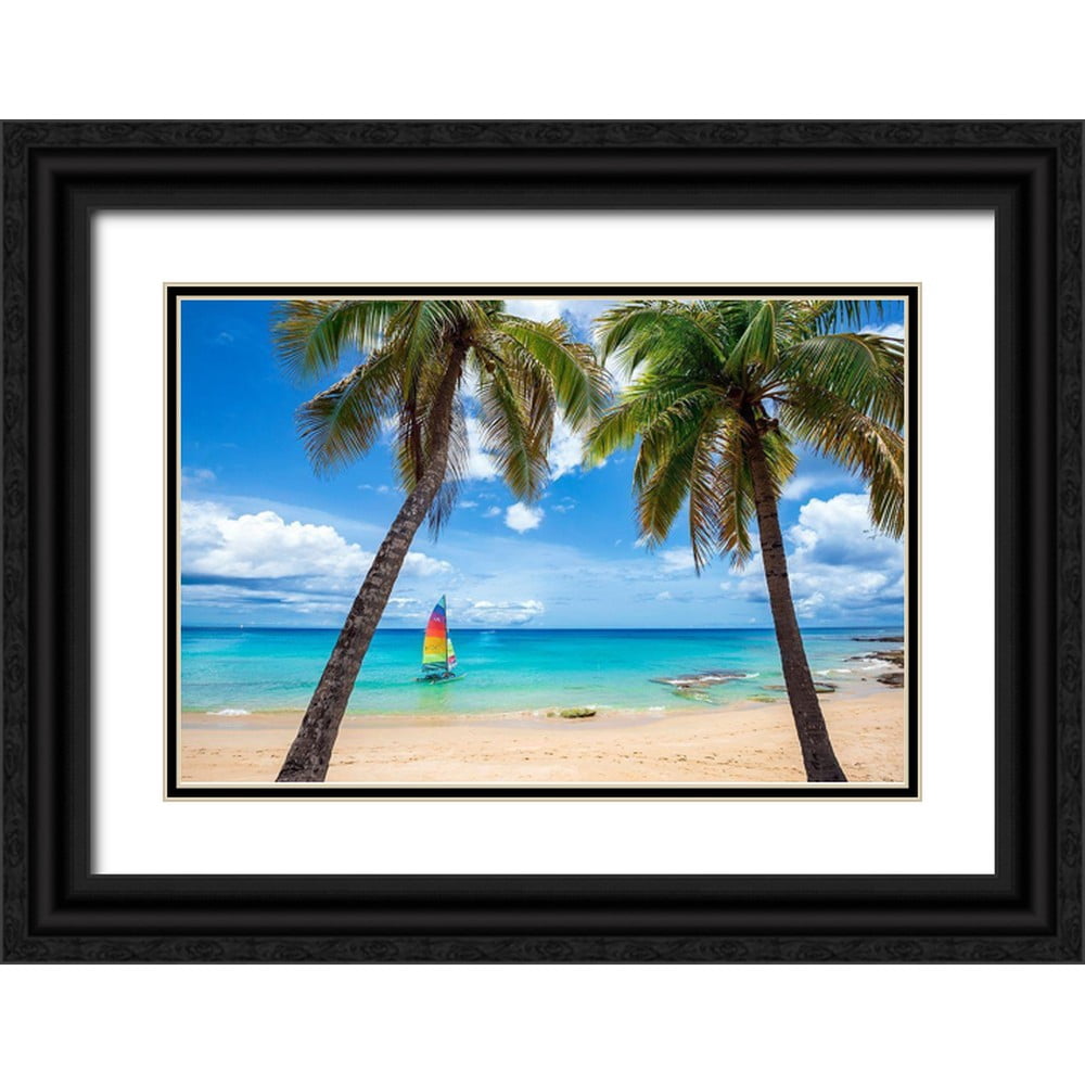 Davis, Lizzy 18x13 Black Ornate Wood Framed with Double Matting Museum ...