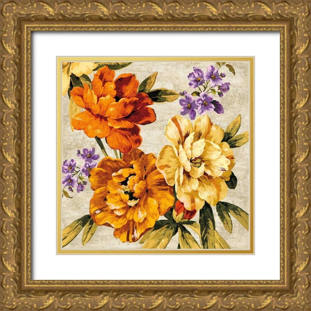 Davis, Pamela 15x15 Gold Ornate Wood Framed with Double Matting Museum ...