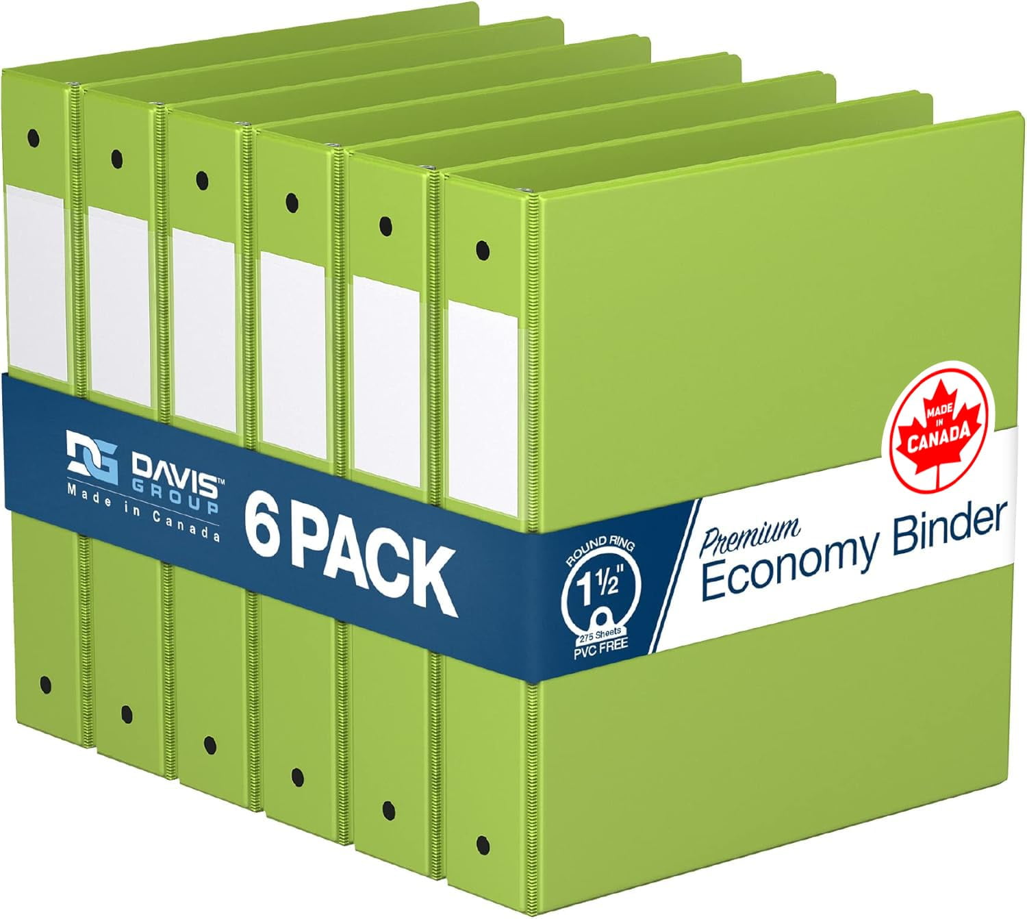 Davis Group 2312-24 Premium Economy 1.5" 3-Ring Round Binders (Pack of ...