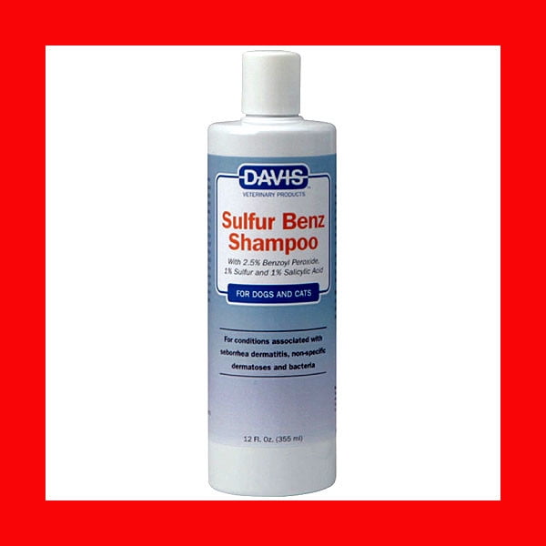 Davis Sulfur Benz Medicated Shampoo 12 oz Benzoyl Peroxide Bac Sebo ...