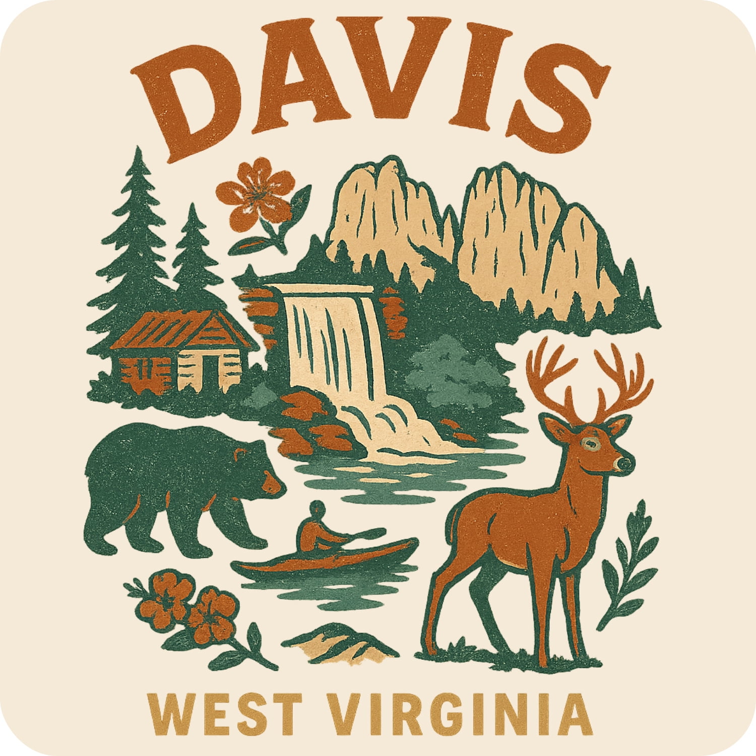 Davis West Virginia Keepsakes Souvenir Vinyl Sticker – Destination ...