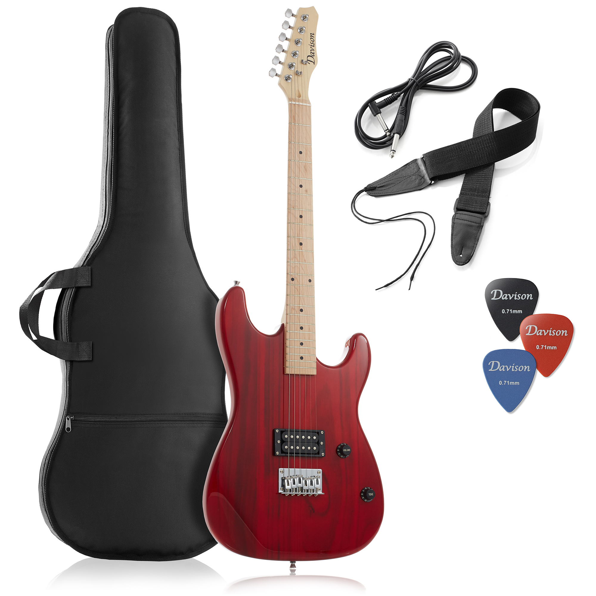 Rogue Rocketeer RR50 7/8 Scale Electric Guitar, Red - Walmart.com