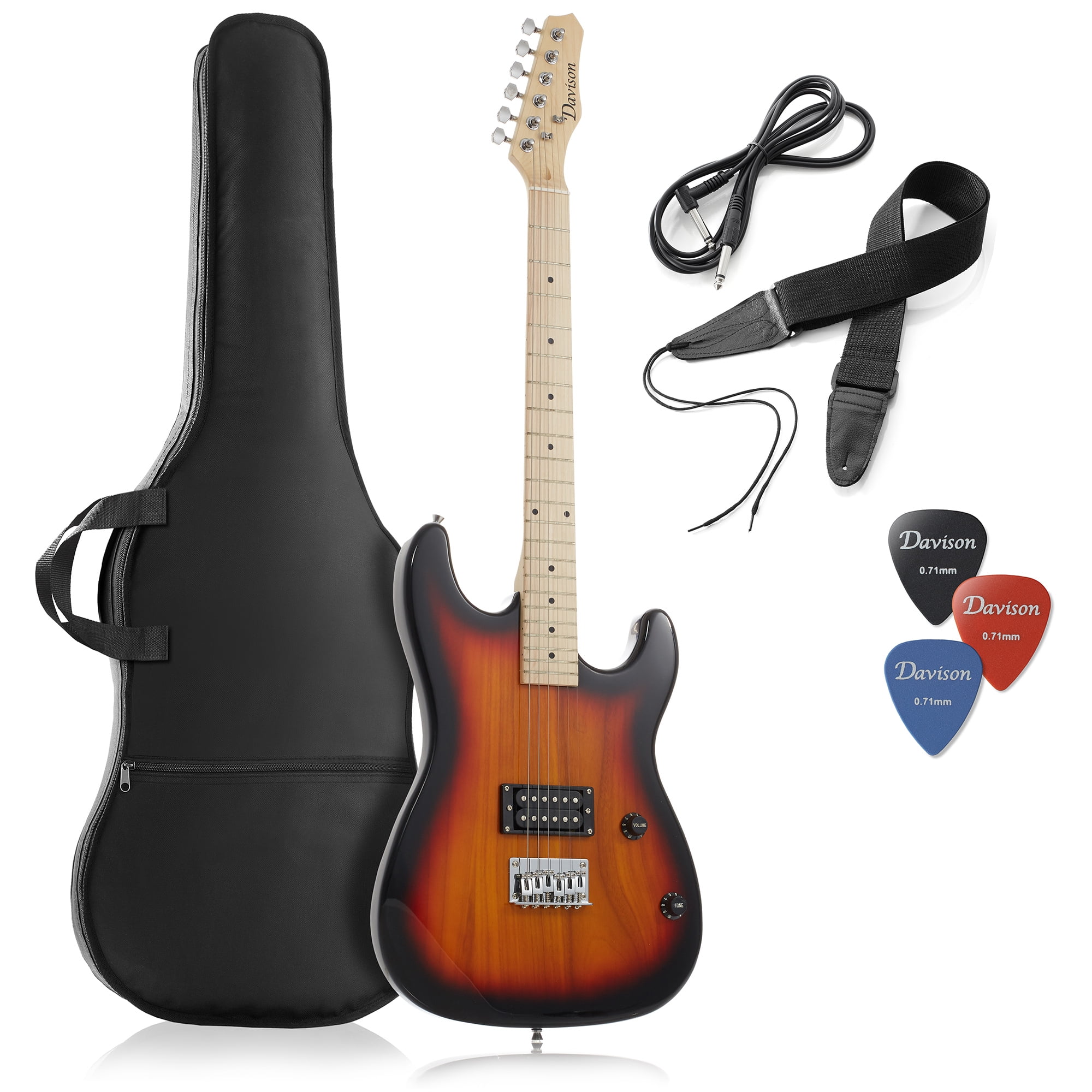 Davison 39-Inch Full-Size Electric Guitar with Humbucker Pickup ...