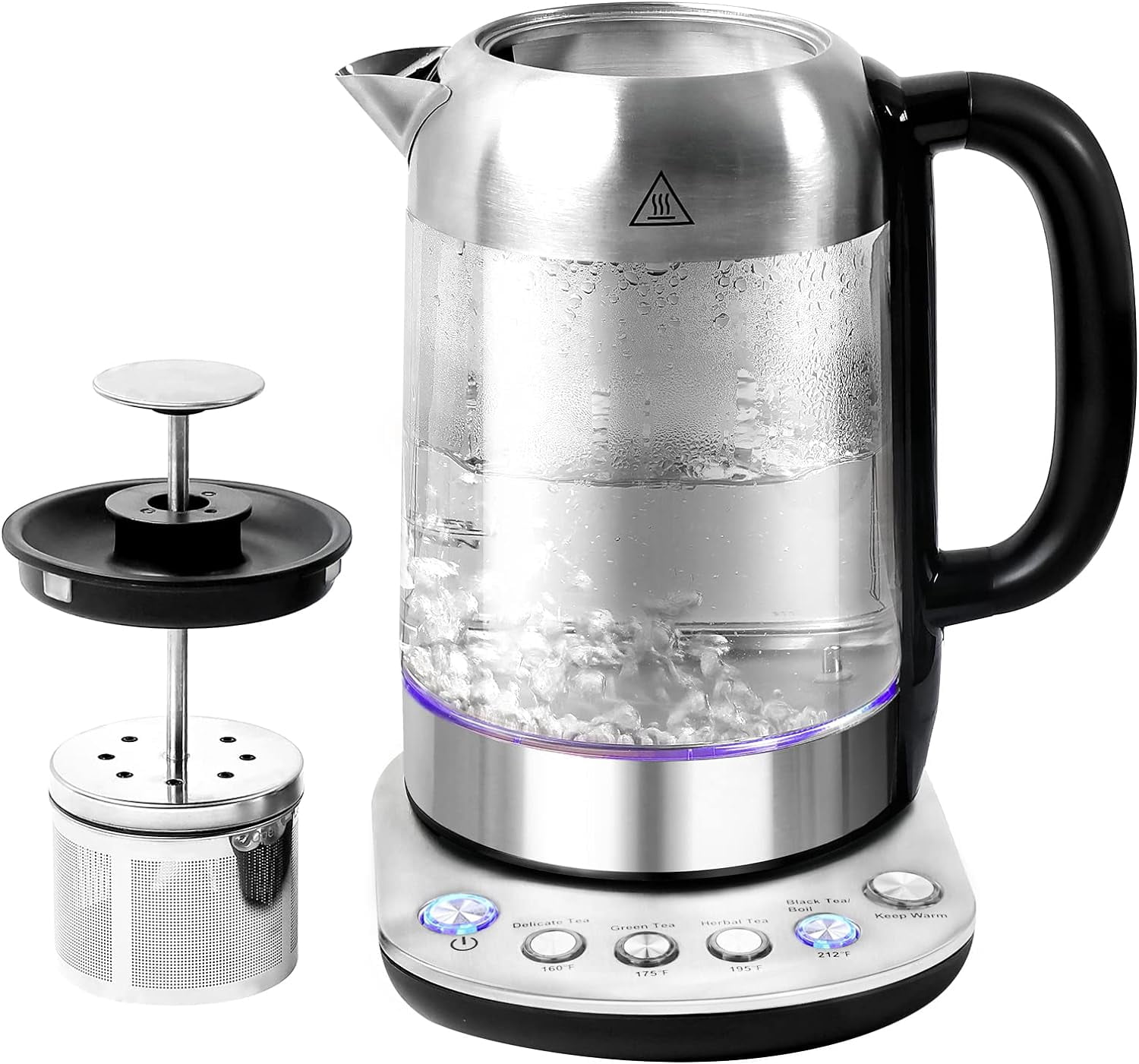 Davivy Electric Tea Kettle Temperature Control With Tea Infuser, Keep ...
