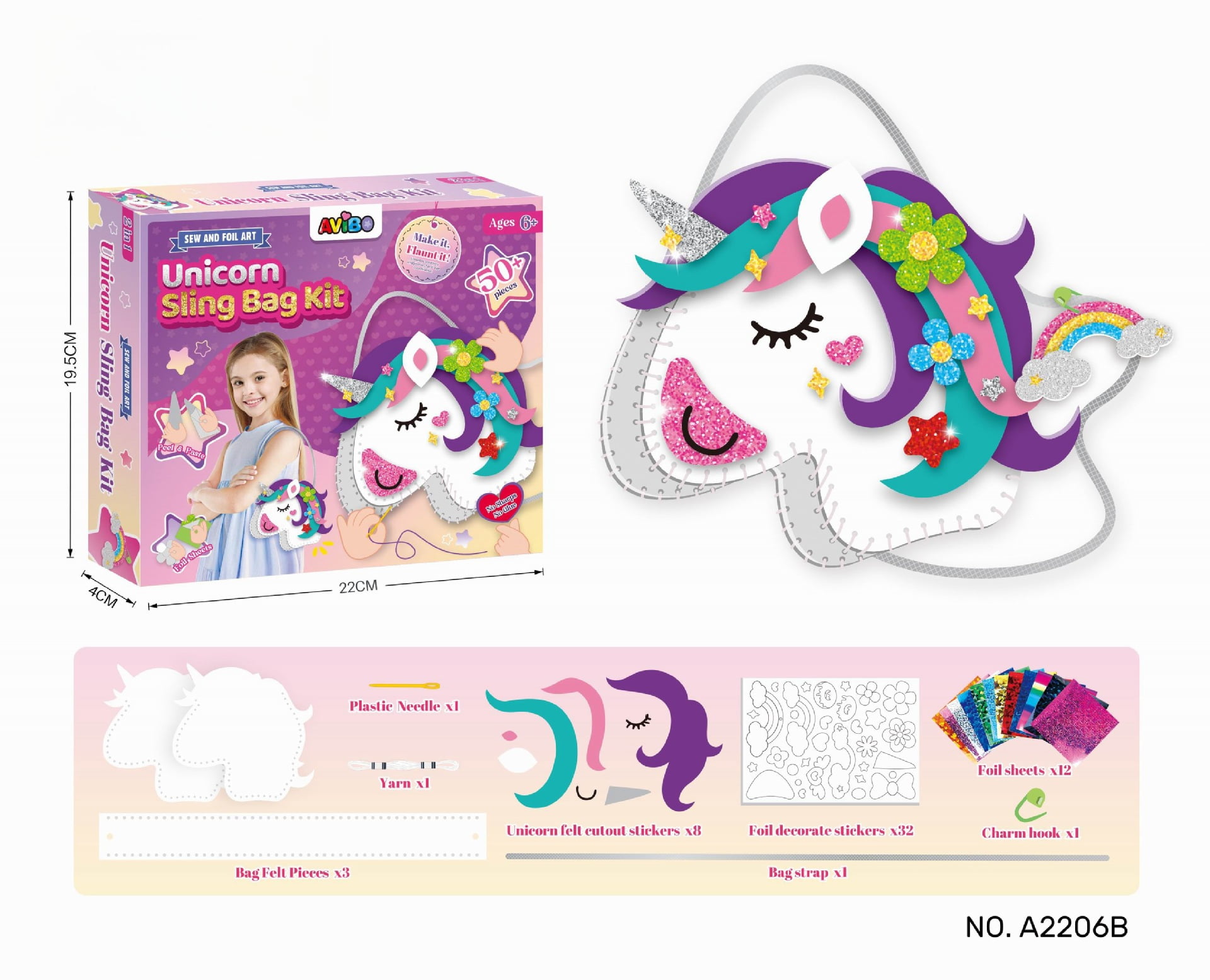 DavurpeyKids Felt Sewing Craft Kit - DIY Creative Arts & Crafts for ...