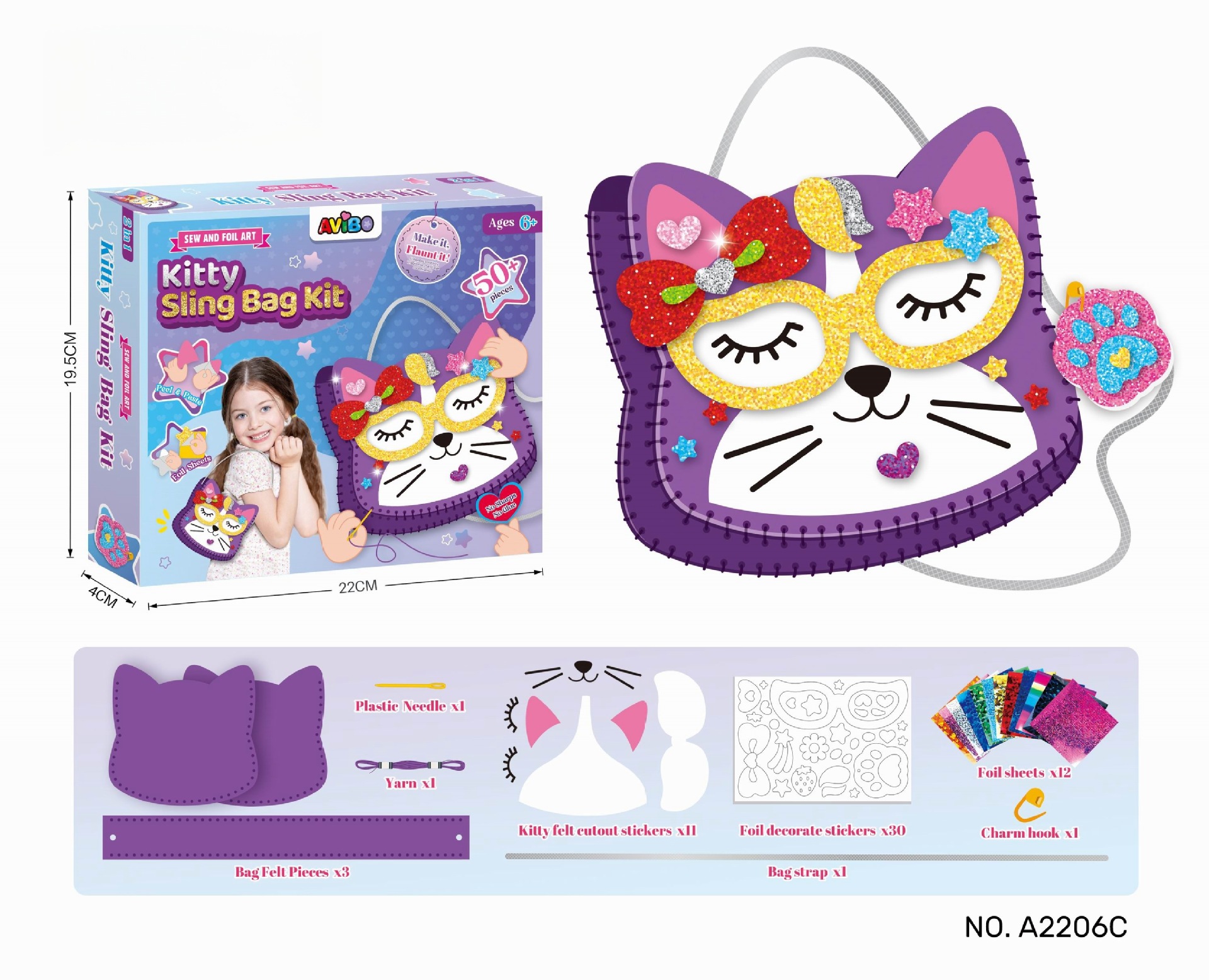 DavurpeyKids Felt Sewing Craft Kit - DIY Creative Arts & Crafts for ...