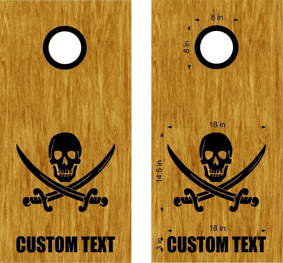 Davy Jones Locker Flag Cornhole Board Decals Flag Stickers SK12B ...
