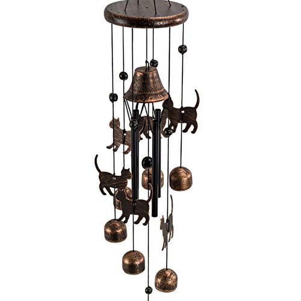 "Dawhud Direct 27"" Cat Wind Chimes - Unique Kitten Yard Art - Ideal ...