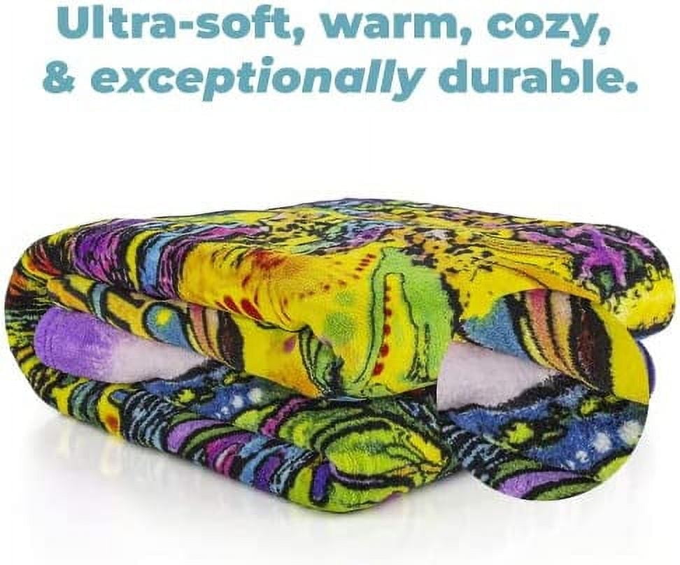 Dawhud Direct Colorful Wolf Fleece Blanket for Bed, 50" x 60" Dean ...