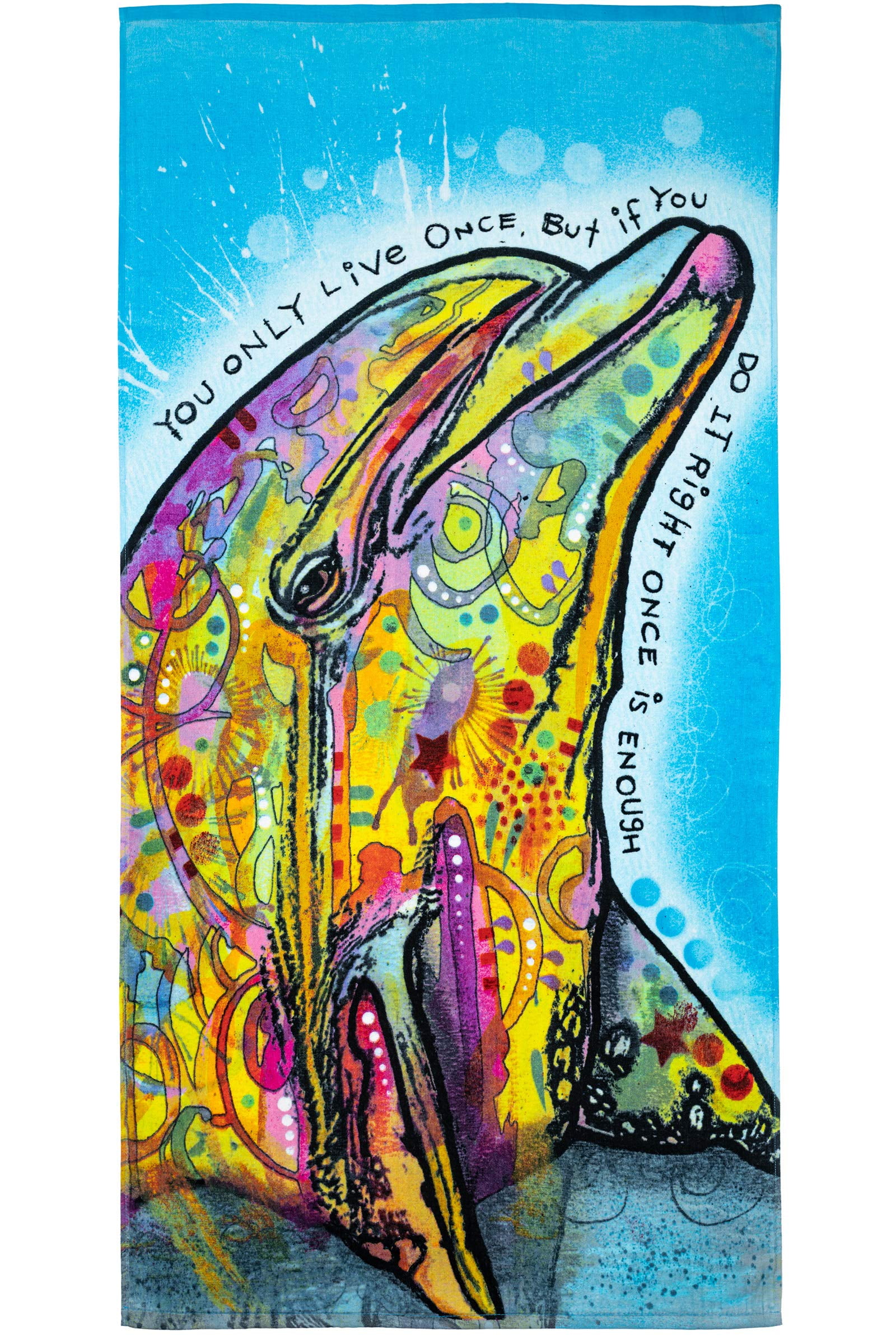 Dawhud Direct Dean Russo Cotton Beach Towel (Dolphin) - Walmart.com