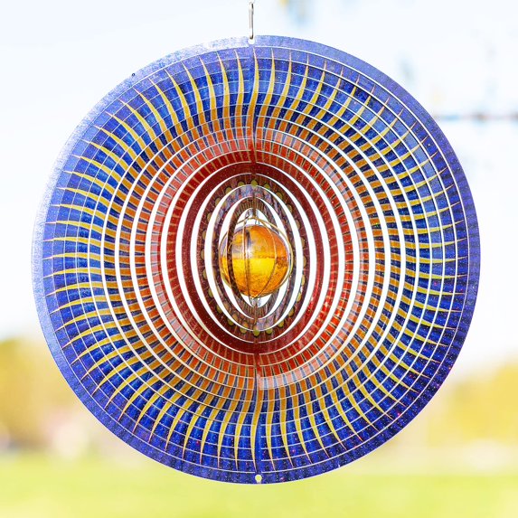 Dawhud Direct | Kinetic 3D Metal Outdoor Garden Decor Wind Spinner ...