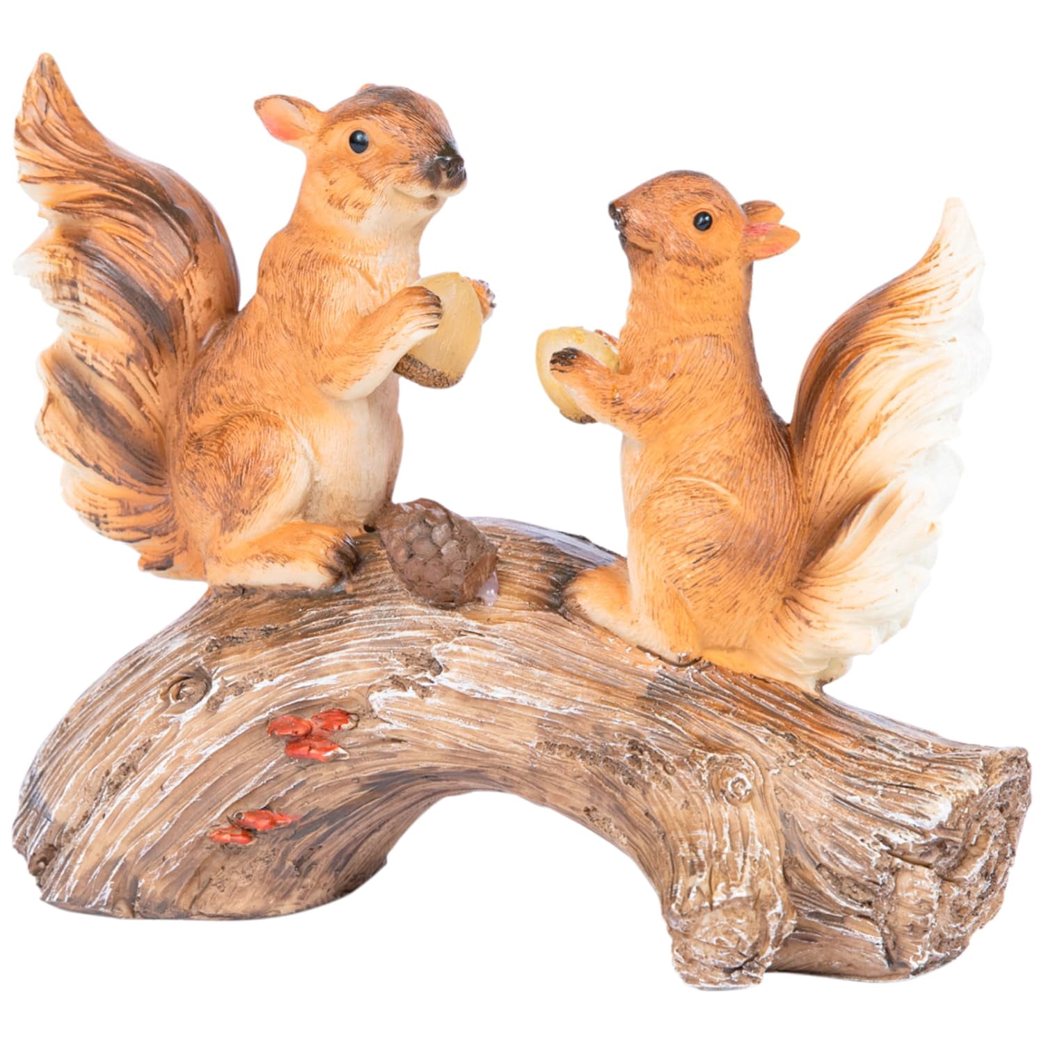 Dawhud Direct Squirrels on a Log Solar Light for Home and Outdoor Decor ...