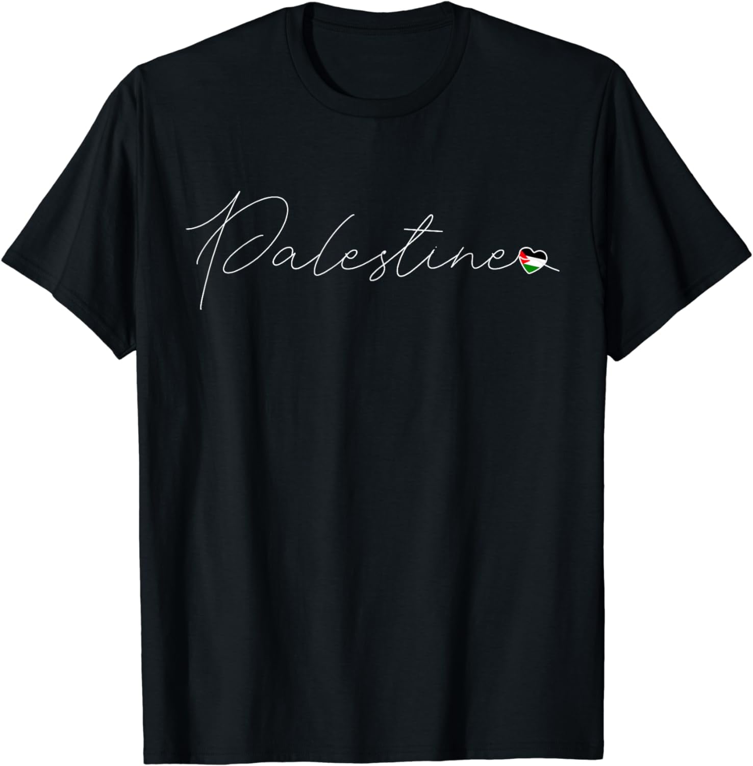 Dawlat Filastin Love Palestinian Flag Heart on Palestine Cotton T-Shirt ...