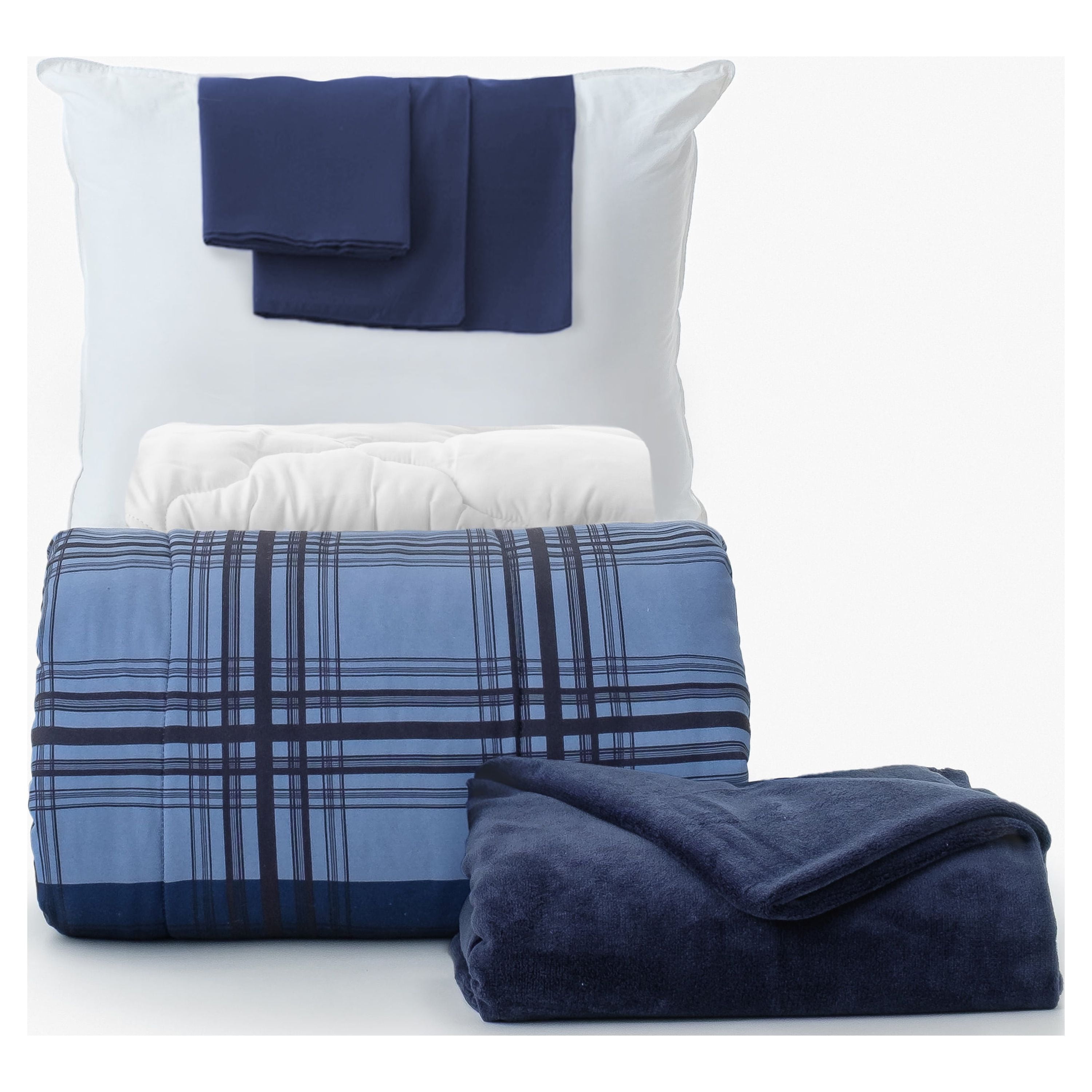 Dawn 7-Piece College Dorm Bedding Bundle in Keaton, Twin XL Comforter ...