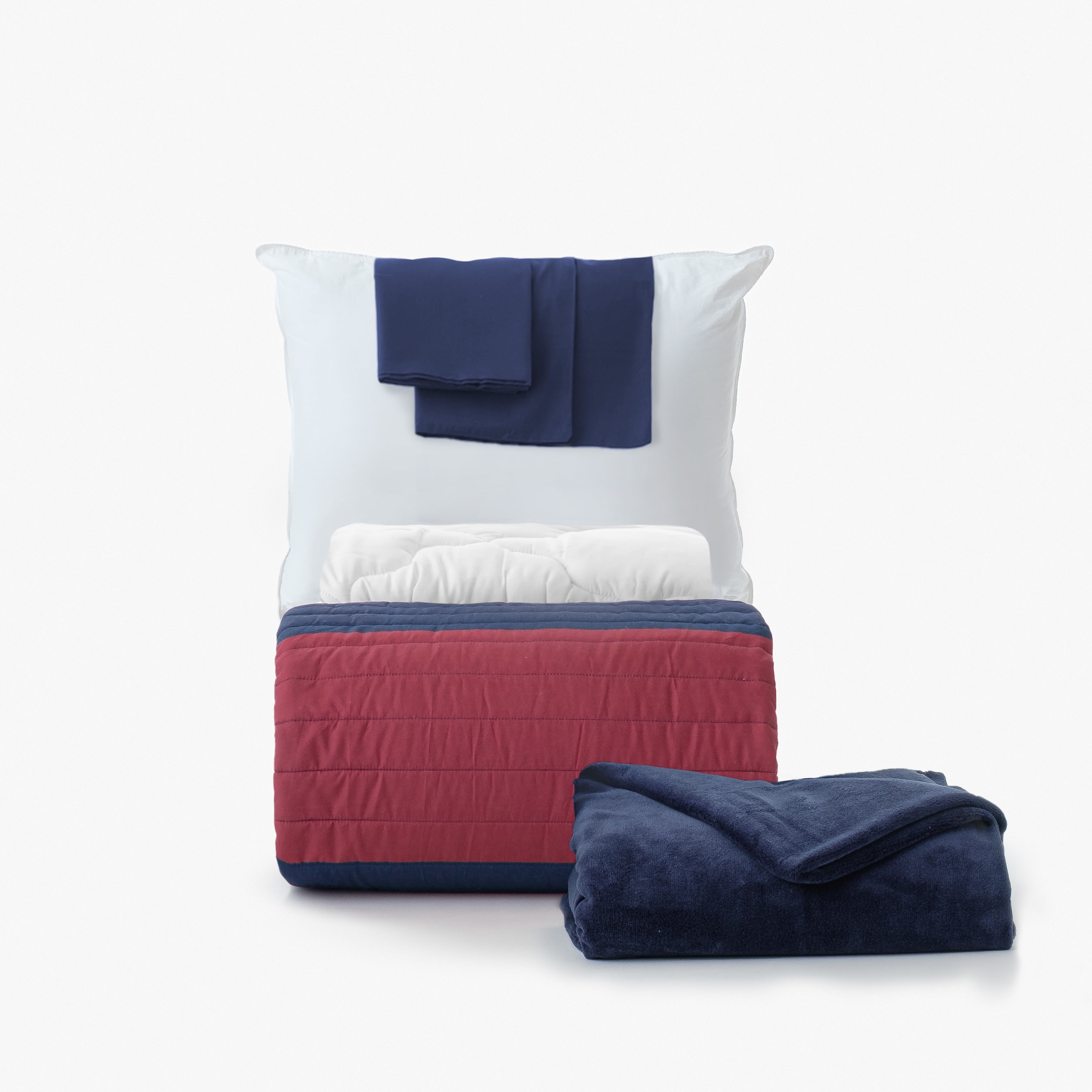 Dawn 7-Piece College Dorm Bedding Bundle in Ryan Stripe, Twin XL ...