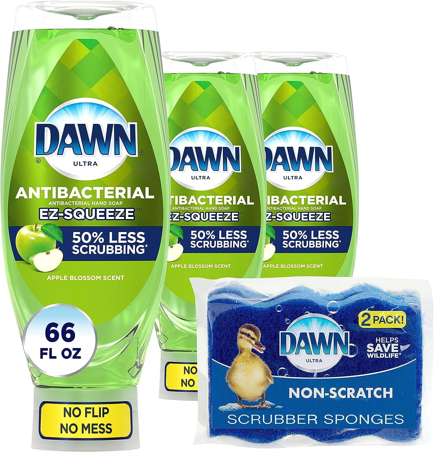 Dawn Antibacterial Dishwashing Liquid, Apple Blossom Scent, 22 Fl Oz Bottle, Pack of 3 - Walmart.com