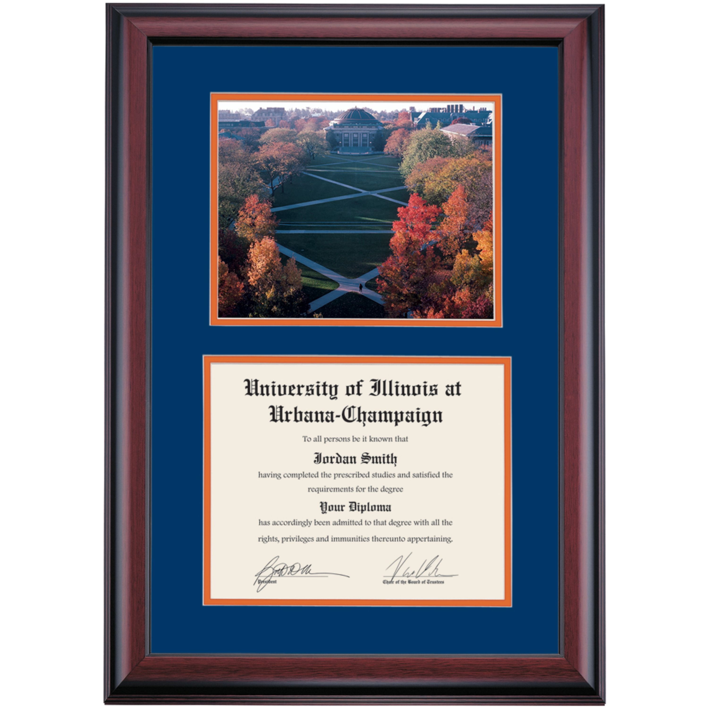 Dawn Diploma Frame for University of Illinois at Urbana-Champaign UIUC ...