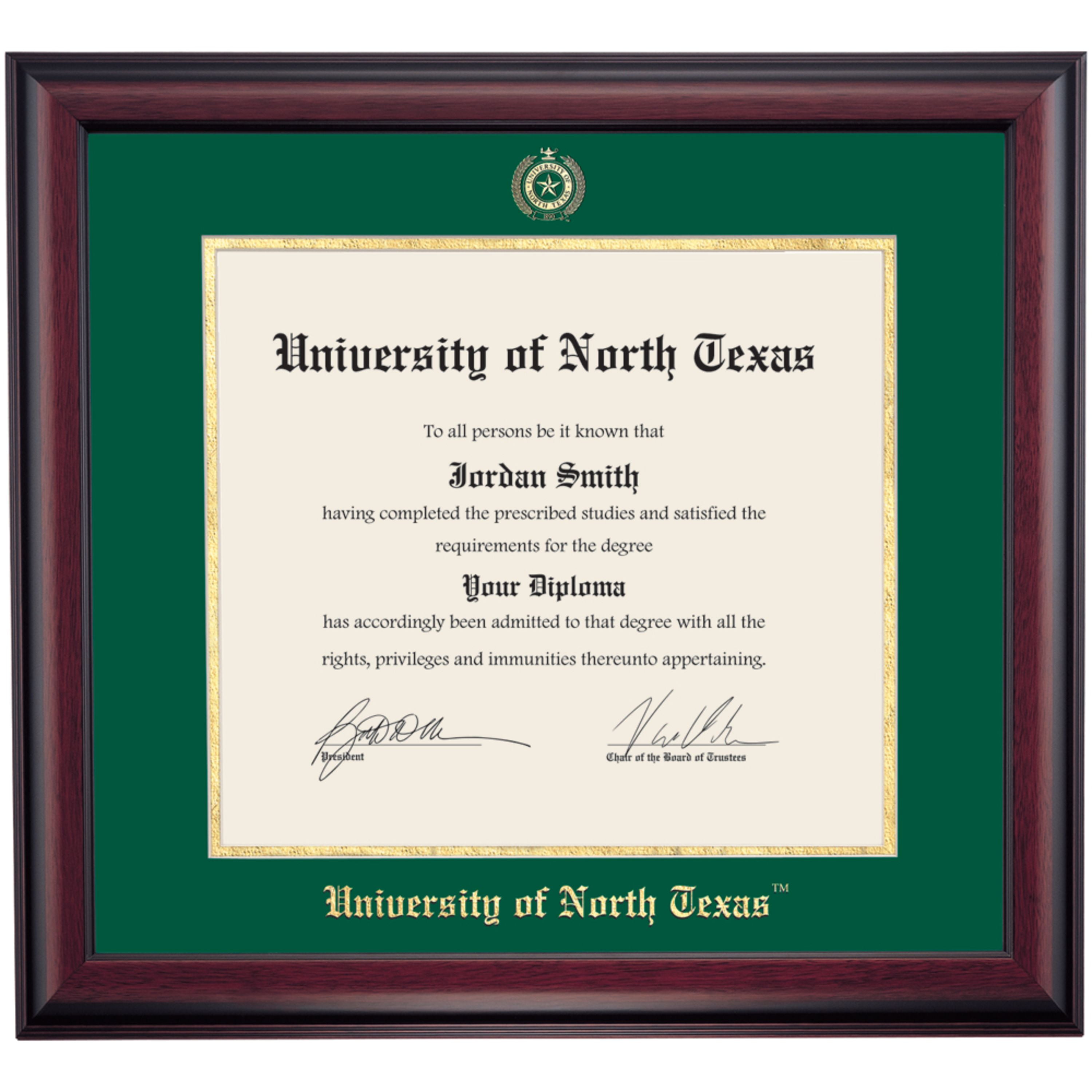 Dawn Diploma Frame for University of North Texas UNT, 19" x 21" Diploma ...