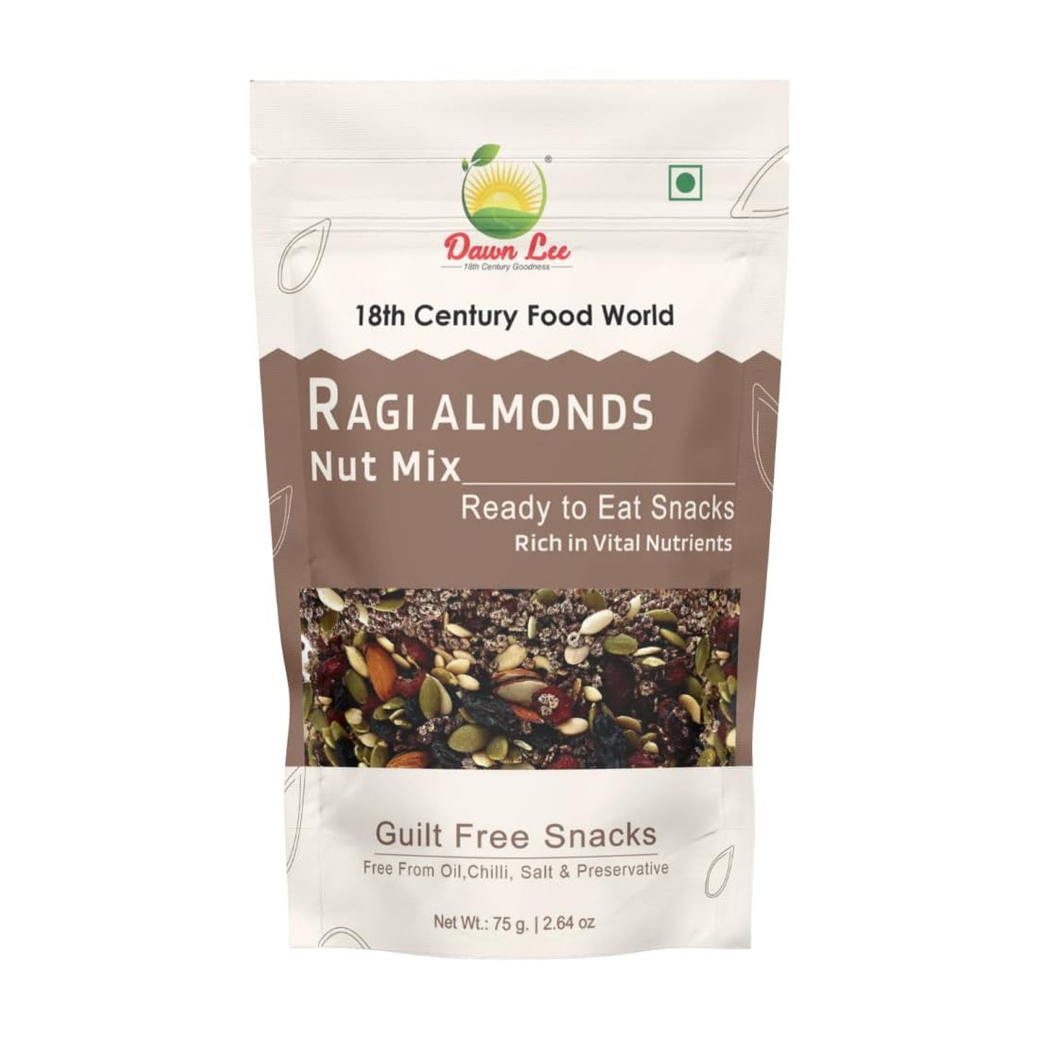 Dawn Lee Ragi Almond XEF1 Nut Mix 2.64oz- Finger Snacks with ...