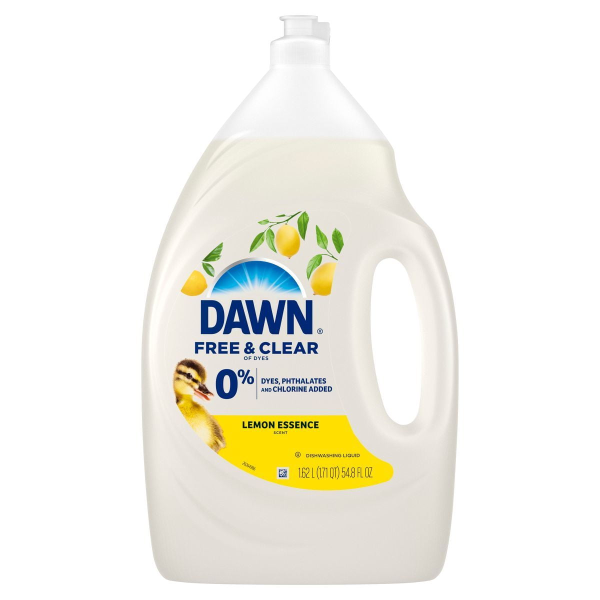 Dawn Free Clear Dishwashing Liquid, Lemon Essence, Dye-Free, 54.8 fl oz ...