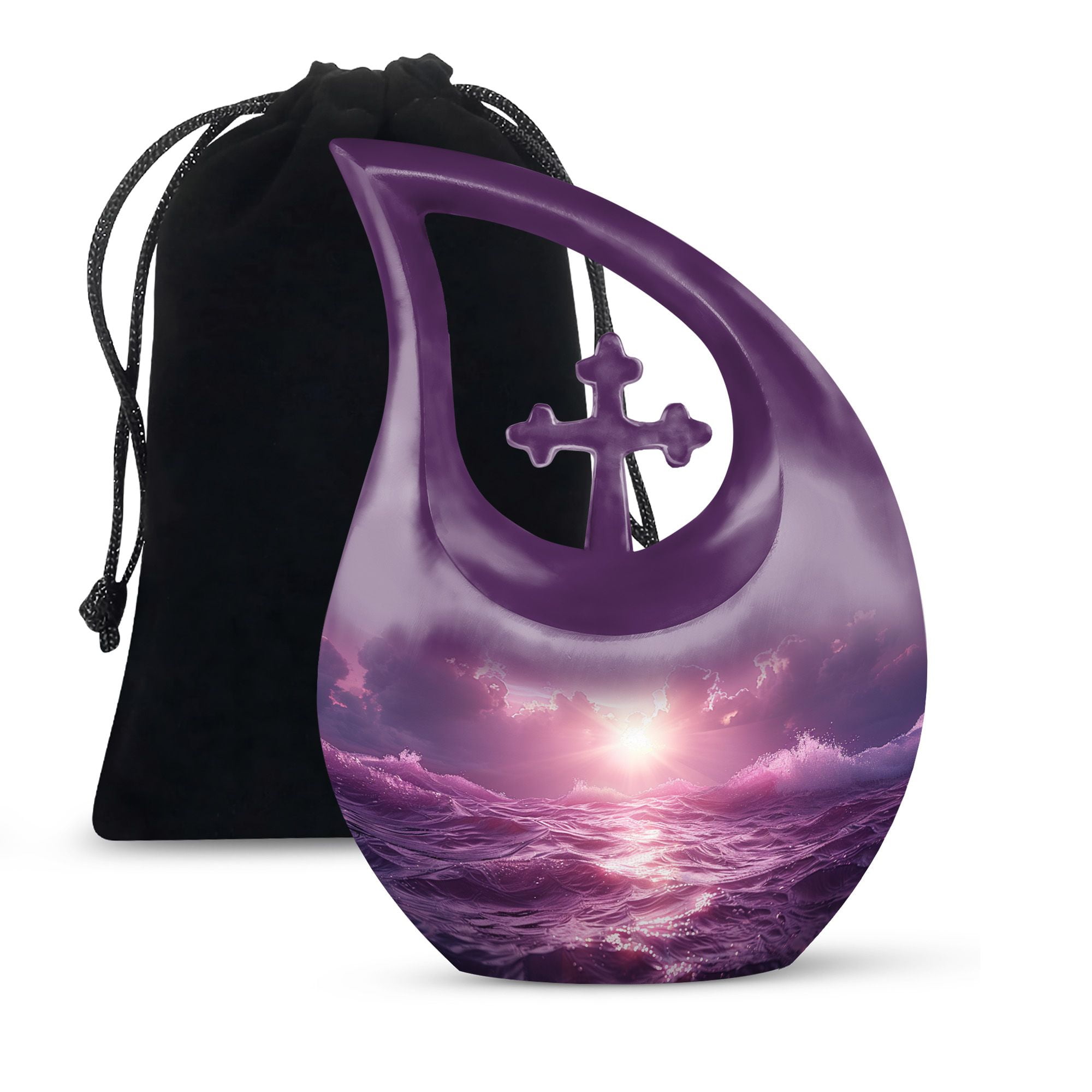 Dawn Over Majestic Purple Urn - Adult Urns For Human Ashes - Urns For ...