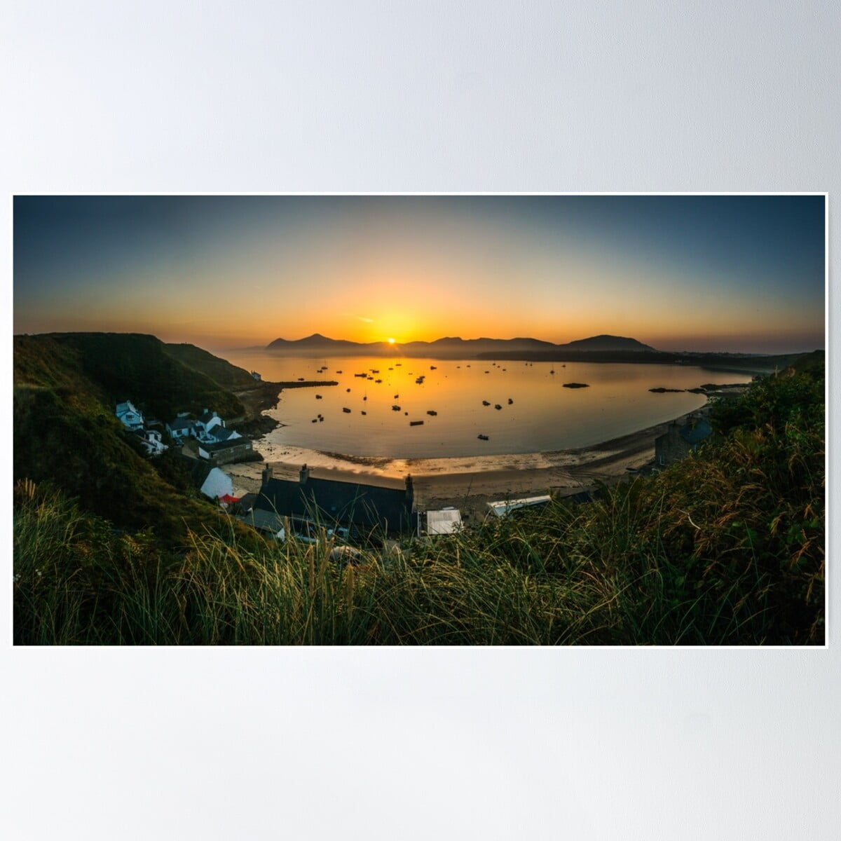 Dawn Over Ty Coch Inn At Porthdinllaen Poster Wall Art, Modern Wall ...