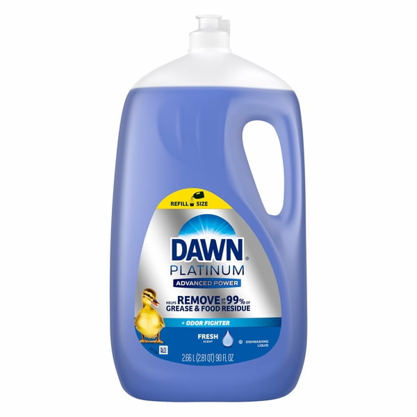 Dawn Platinum Advanced Power Dish Soap, Large Size, 90 fl oz, Grease ...