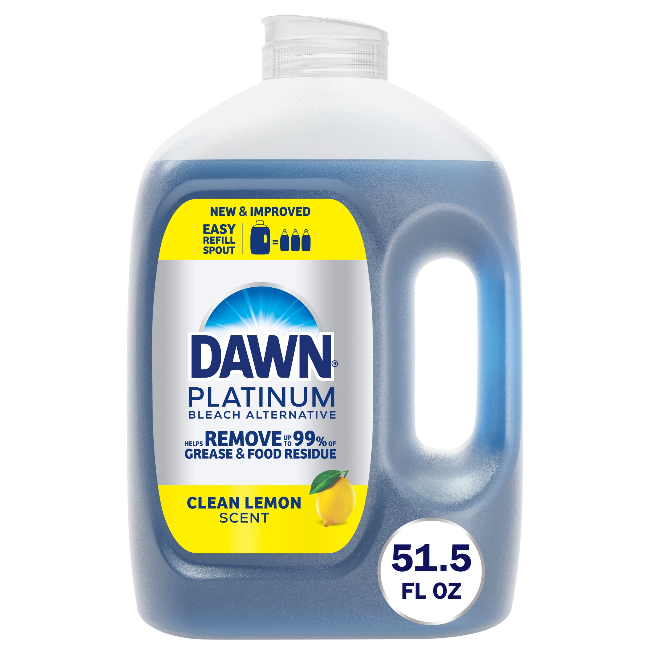 Dawn Platinum Refill Jug Dish Soap, Dishwashing Liquid, Bleach ...