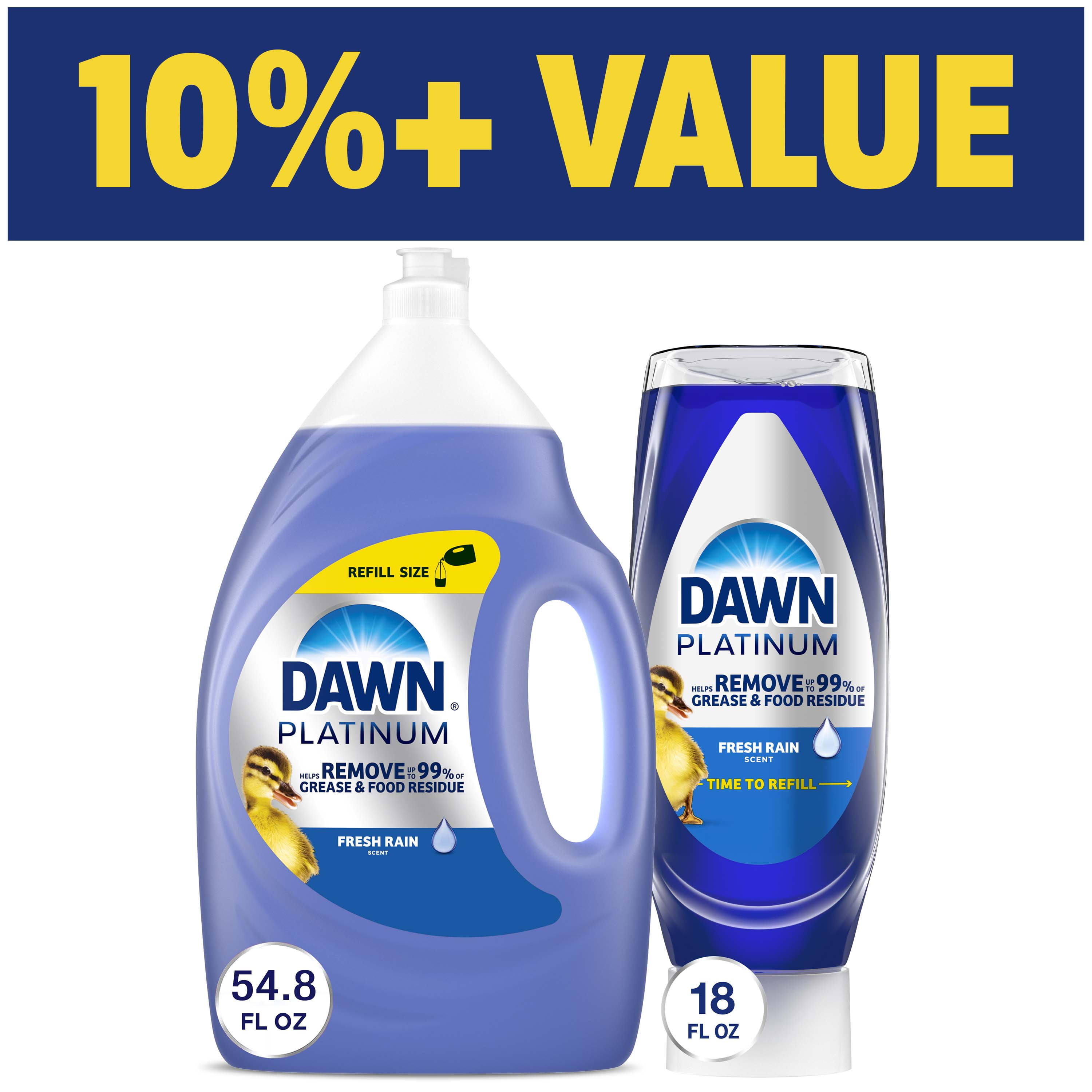 Dawn Platinum Dish Soap Liquid Dishwashing Liquid Grease Removal