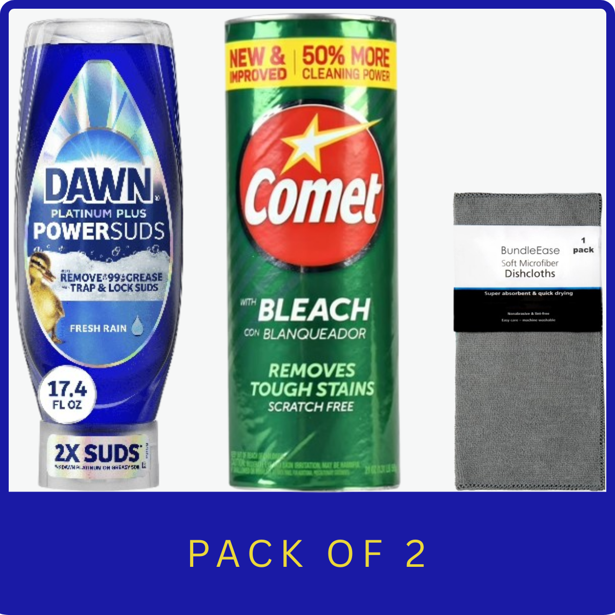 Dawn Platinum Plus PowerSuds Dish Soap 17.4 oz EZ-Squeeze & Comet ...