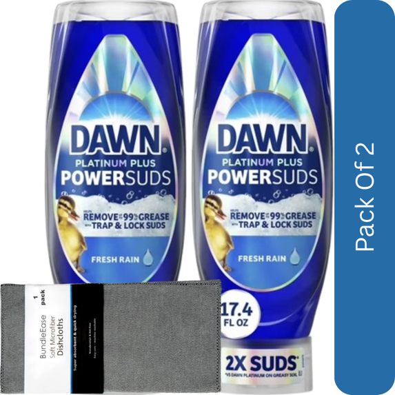 Dawn Platinum Plus PowerSuds Dish Soap, Liquid Dishwashing Soap, 17.4 ...