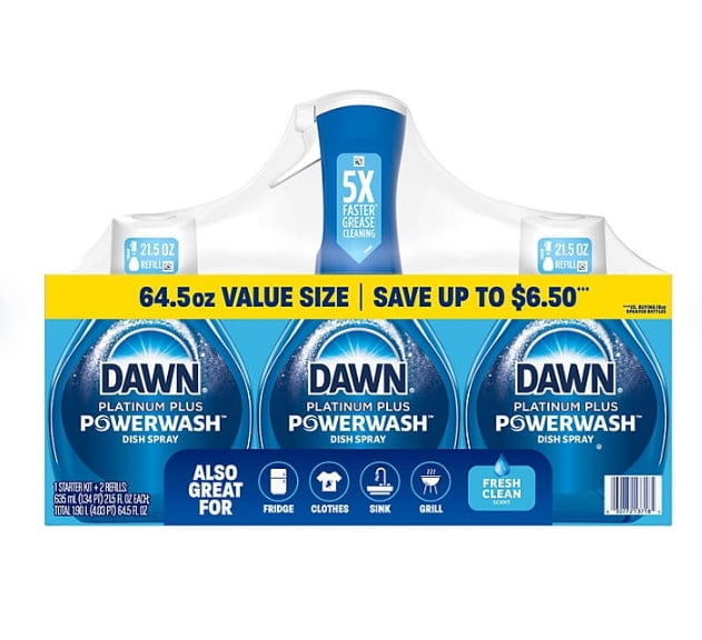 Dawn Platinum Plus Powerwash Dish Spray Bottle Set, Fresh Scent, 64.5 ...