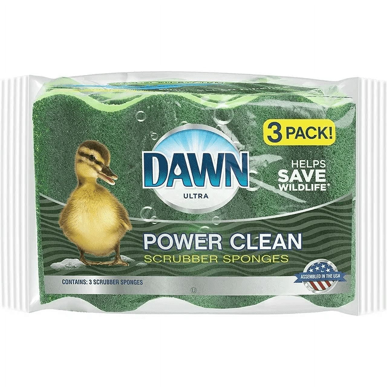 Dawn Power Clean Scrubber Sponge 3 Pack Green - Walmart.com