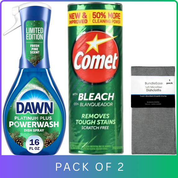Dawn Powerwash Fresh Pine Dish Spray 16 fl oz & Comet Bleach ...