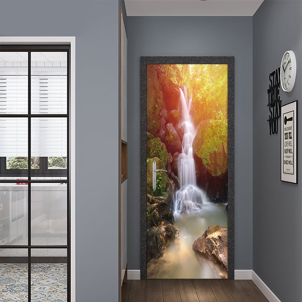 Dawn Road Door Sticker Vinyl PVC Waterproof Self-Adhesive Pastoral ...