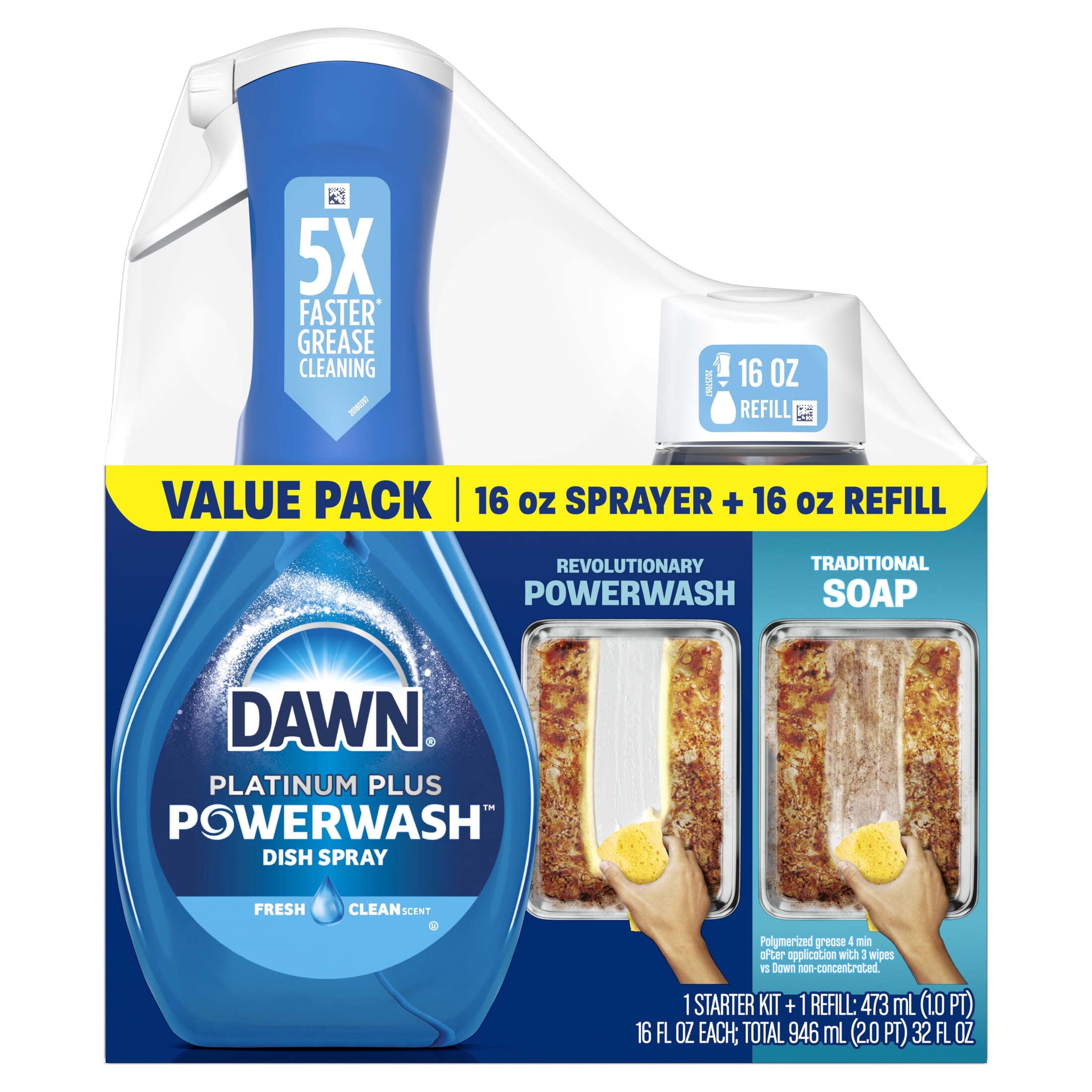 Dawn Platinum Powerwash Dish Spray, Fresh Scent, Dishwashing Cleaner ...