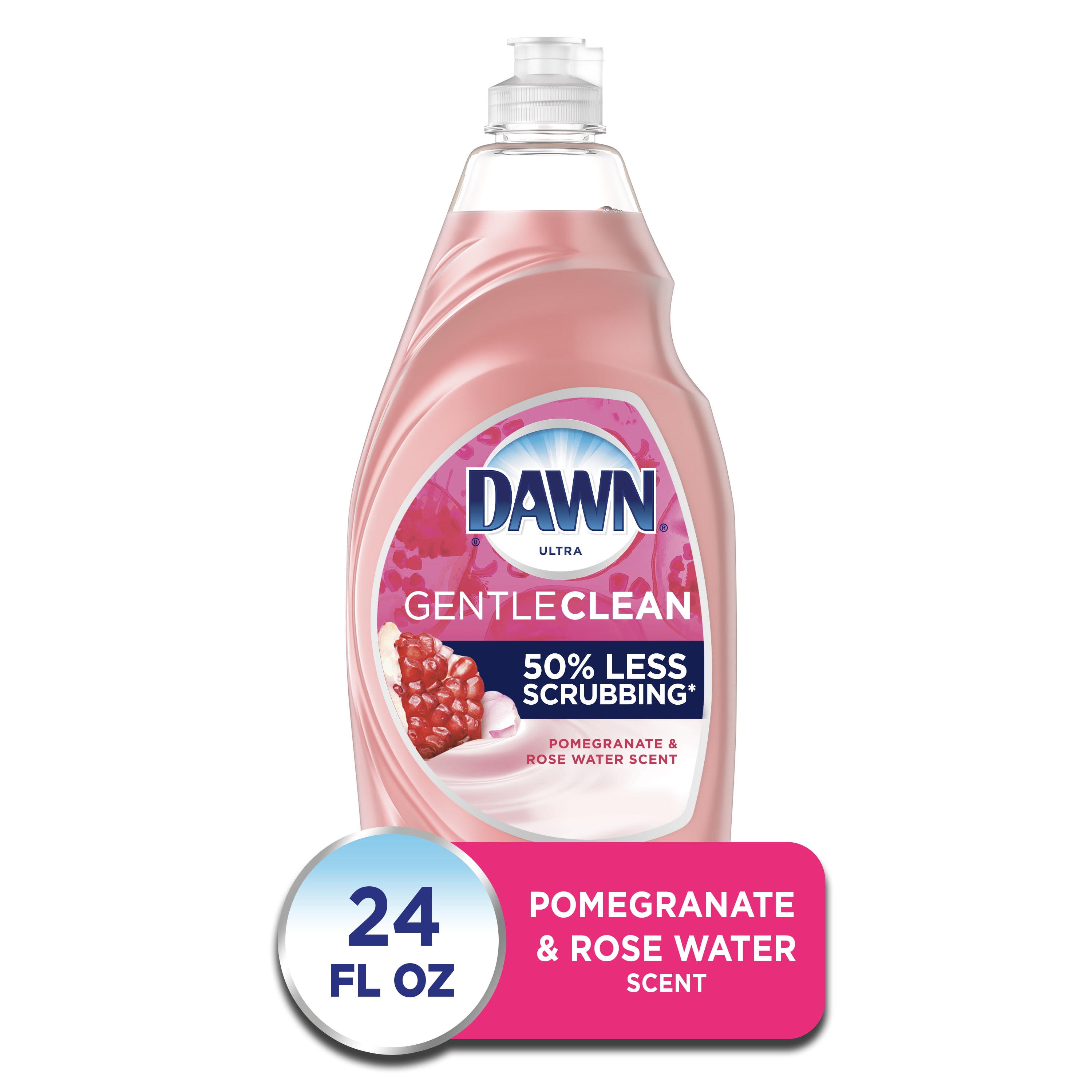 Dawn Gentle Clean Dishwashing Liquid Soap, Pomegranate Splash Scent, 24 ...