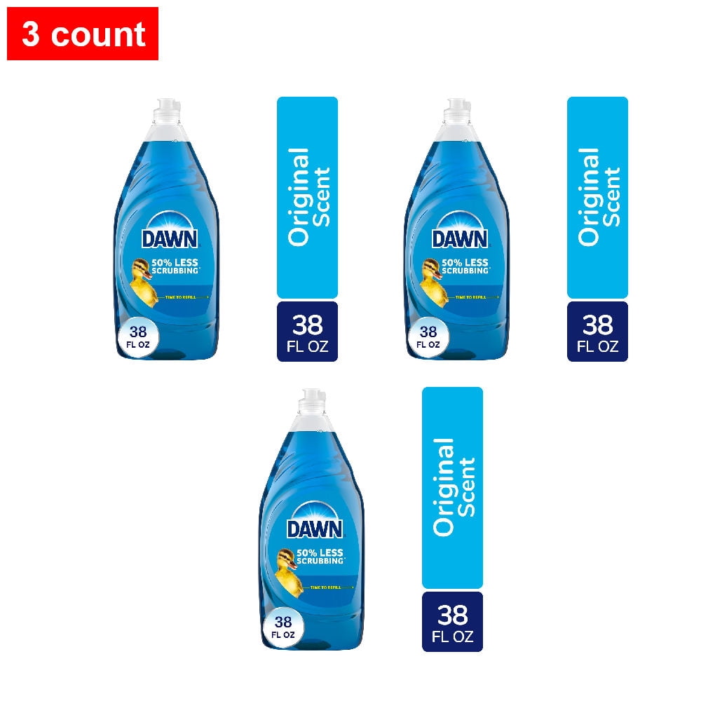 Dawn Ultra Original Scent Liquid Dish Soap 38 fl oz - 3 count - Walmart.com