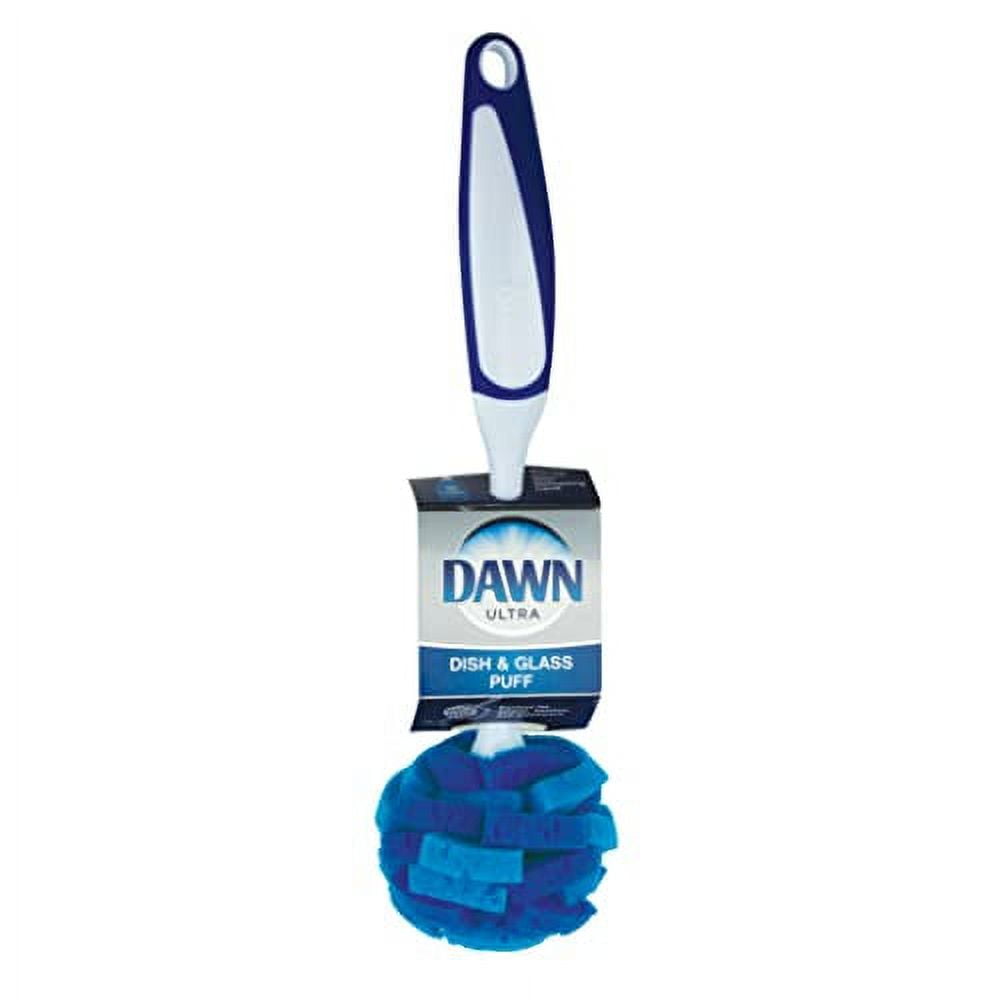 Dawn Ultra Puff Glassware and Dish Cleaning Brush, 11.1" x 2.5" x 2.5 ...