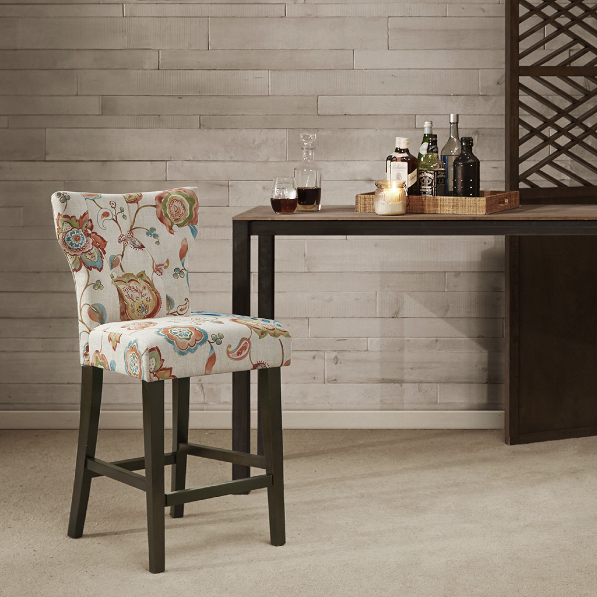 Dawn Whisper Avila Tufted Back Counter Stool - Walmart.com