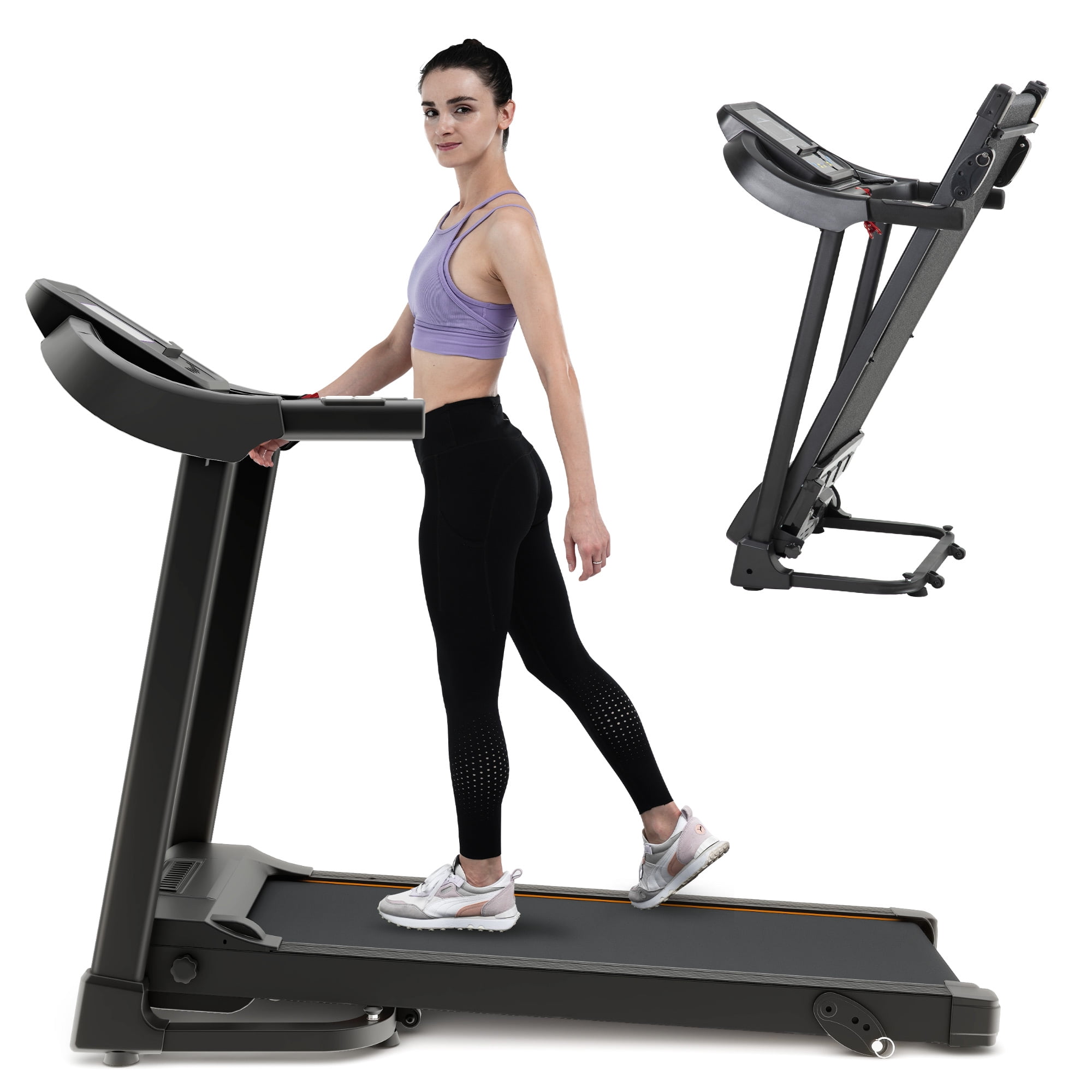 Dawn Whisper Compact Easy Folding Treadmill Motorized Running Jogging ...