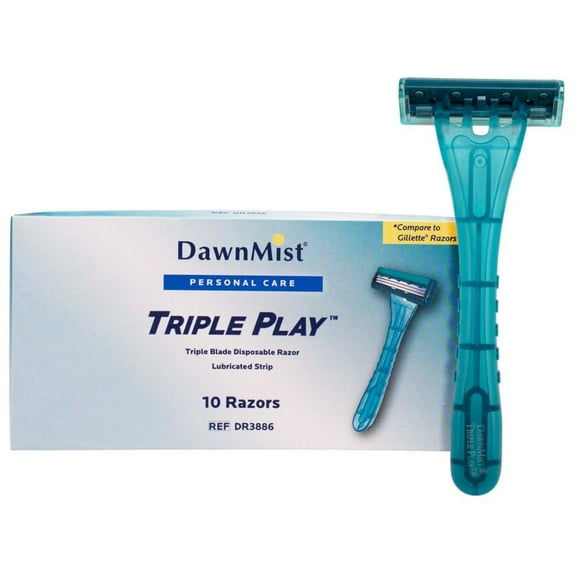 DawnMist Triple Play Razors – Triple Blade with Lubricating Strip ...