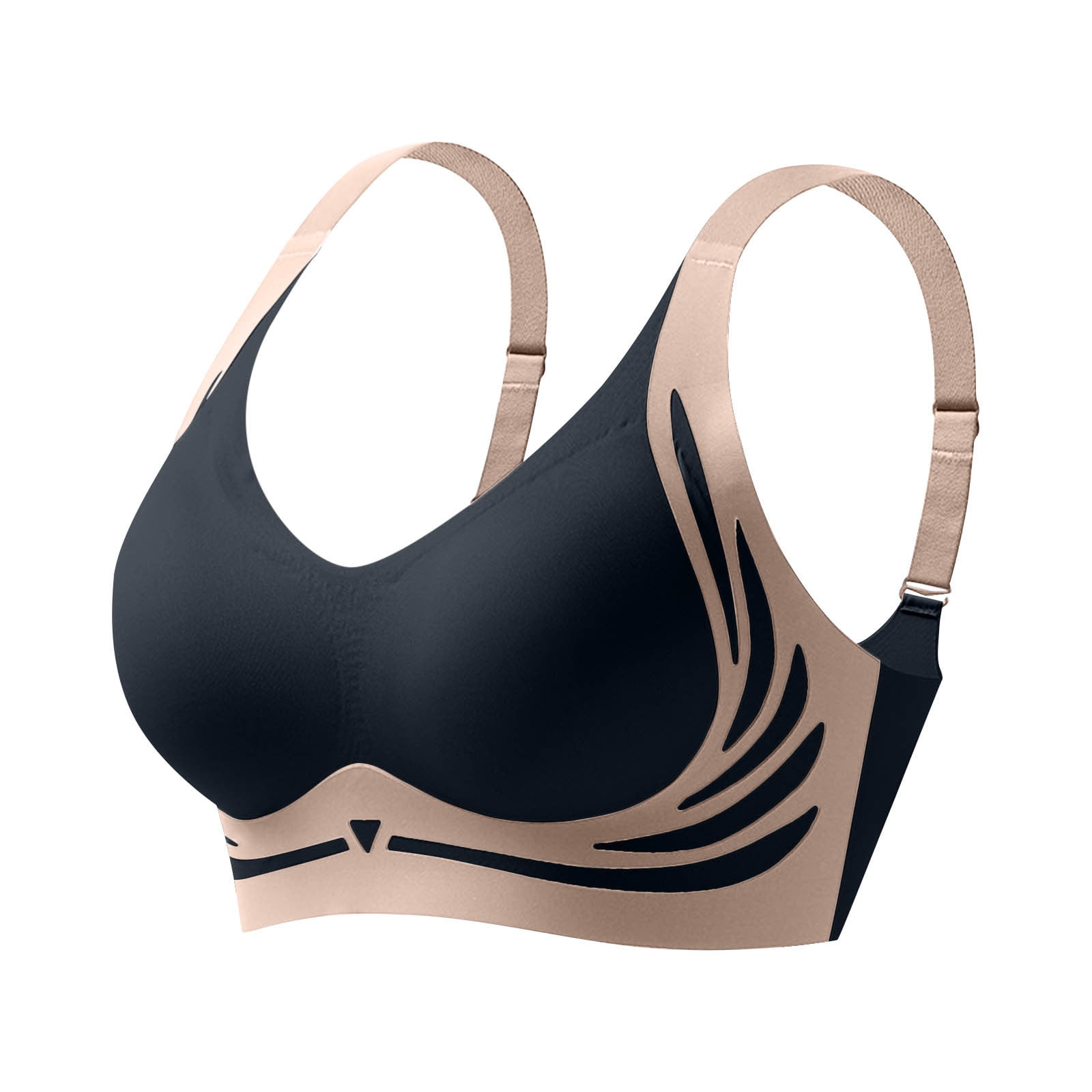 Dawncog Wireless Push-Up Bra Yoga Gather Bra Breathable No Underwire ...